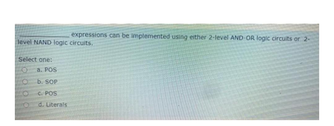 Solved expressions can be implemented using either 2-level | Chegg.com