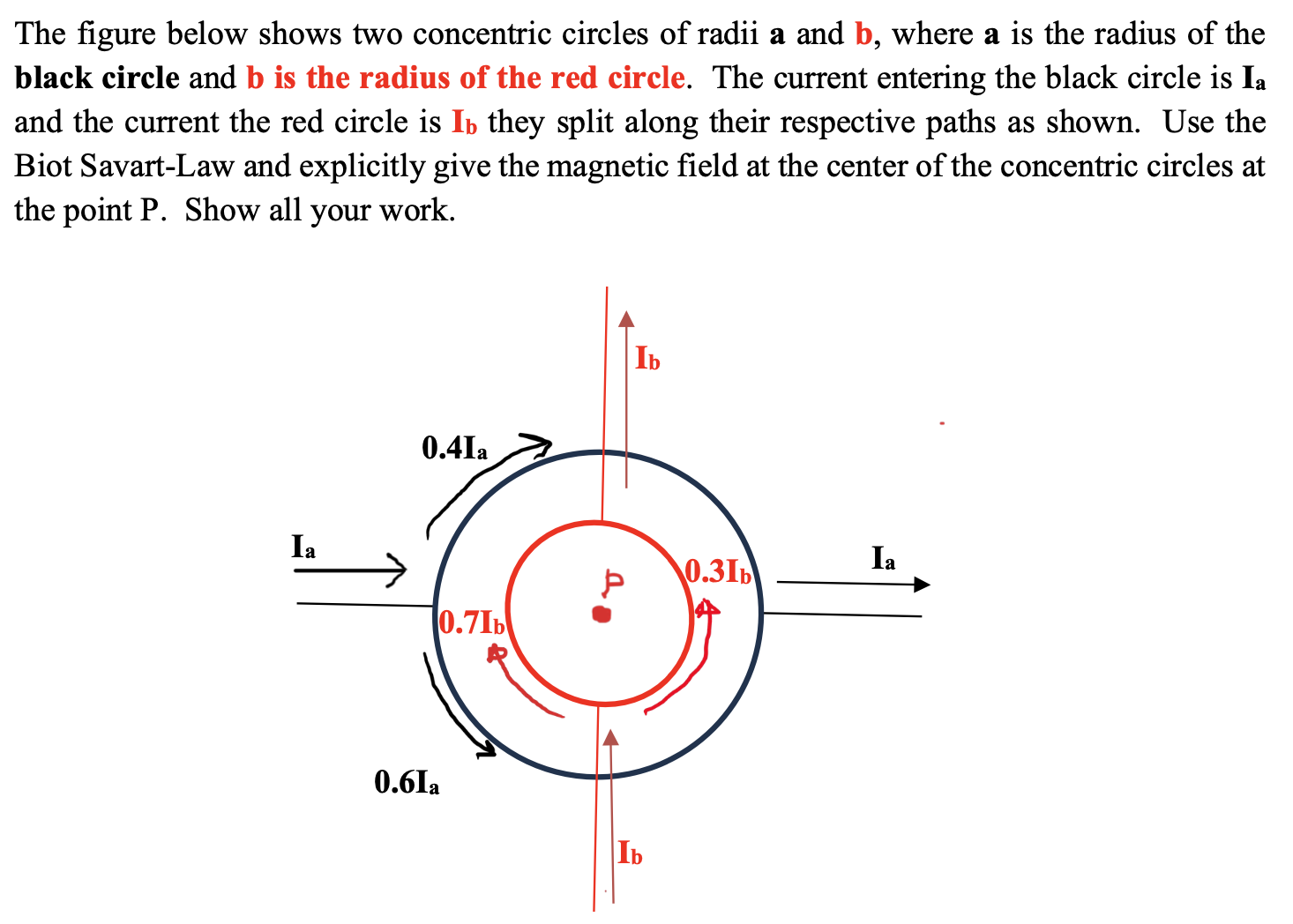 [Solved]: The figure below shows two concentric circles of r