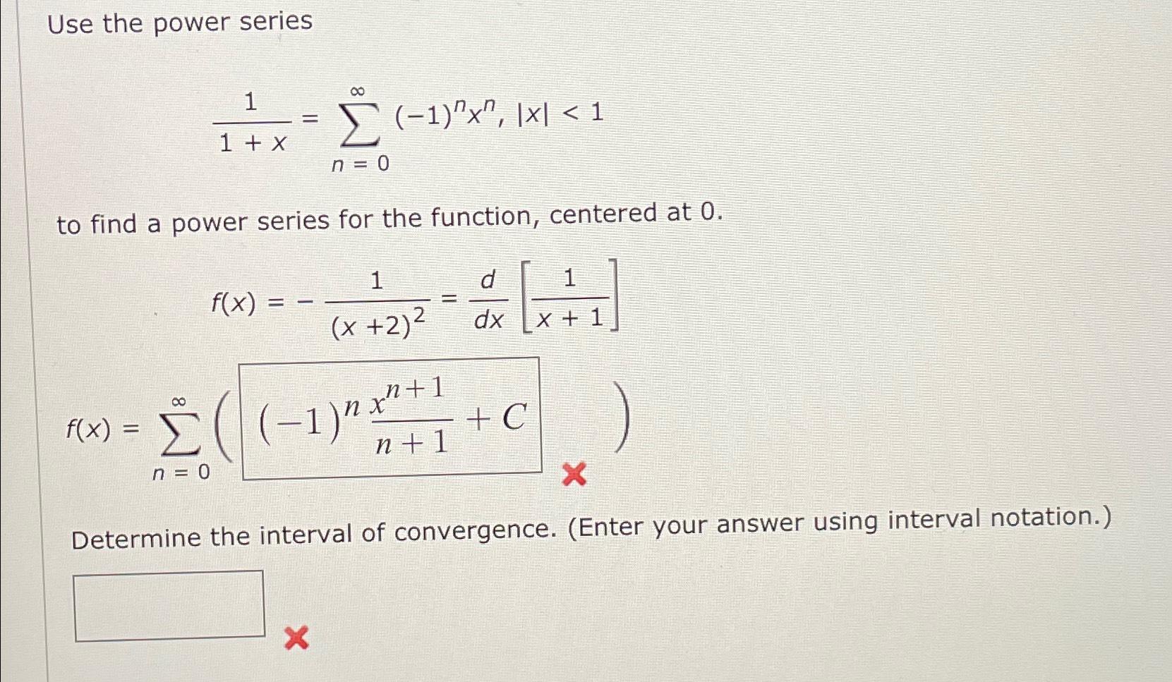 Solved "Use the power series11+x=∑n=0∞(-1)nxn,|x|