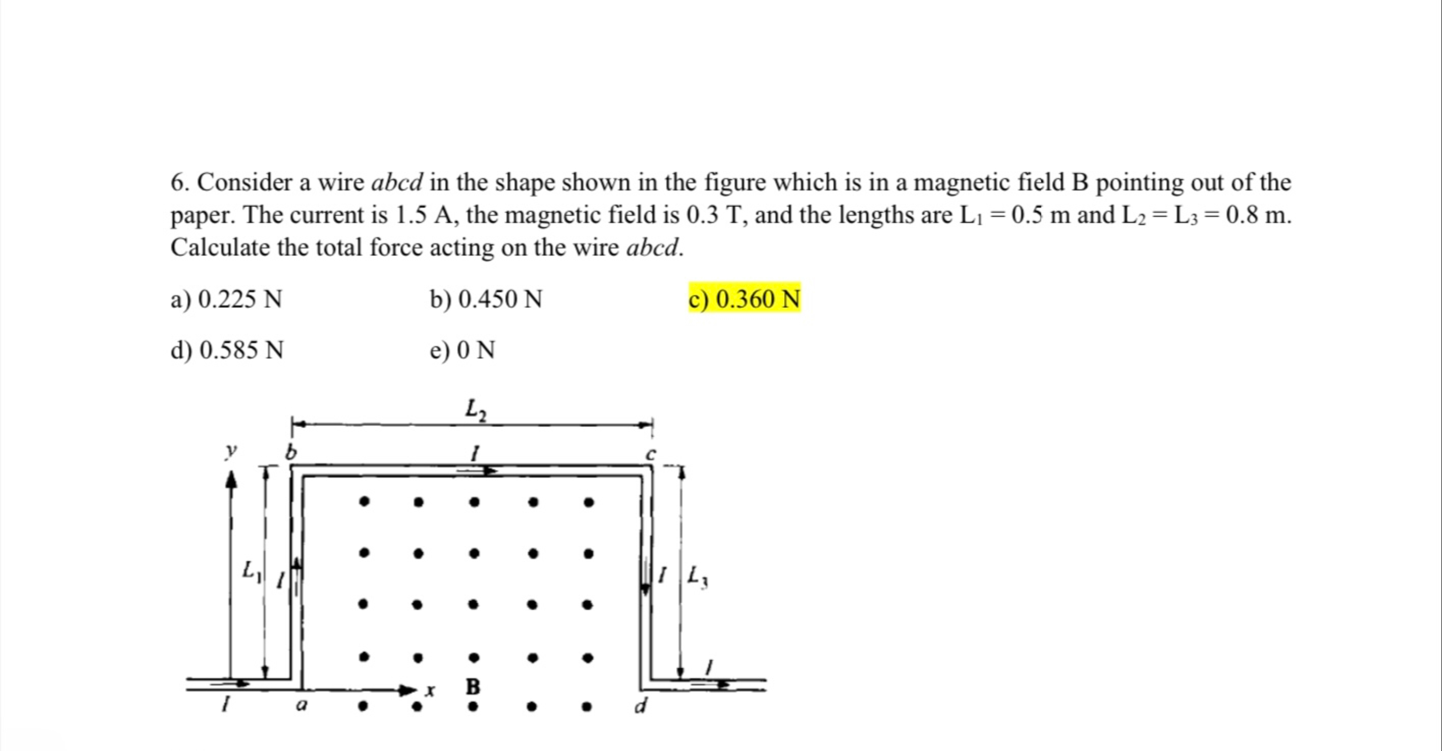 Solved Consider a wire abcd in the shape shown in the figure | Chegg.com