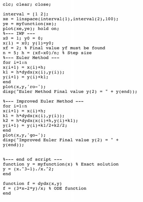 Solved 1 Given The Initial Value Problem Ivp
