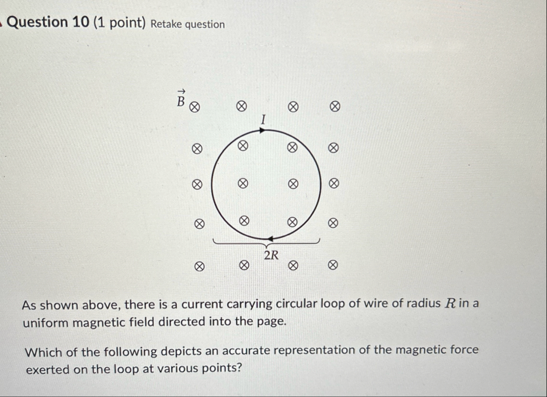 Solved Question 10 (1 ﻿point) ﻿Retake questionAs shown | Chegg.com