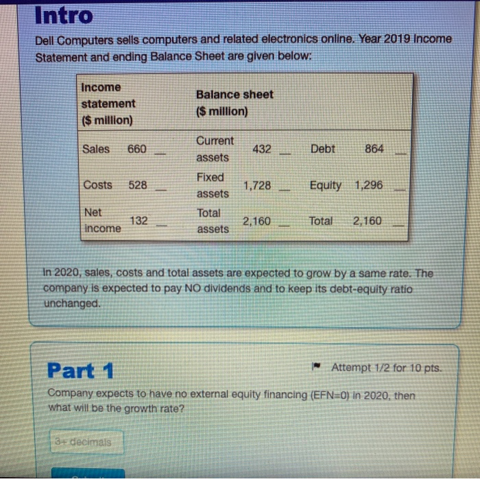 Solved Intro Dell Computers sells computers and related | Chegg.com