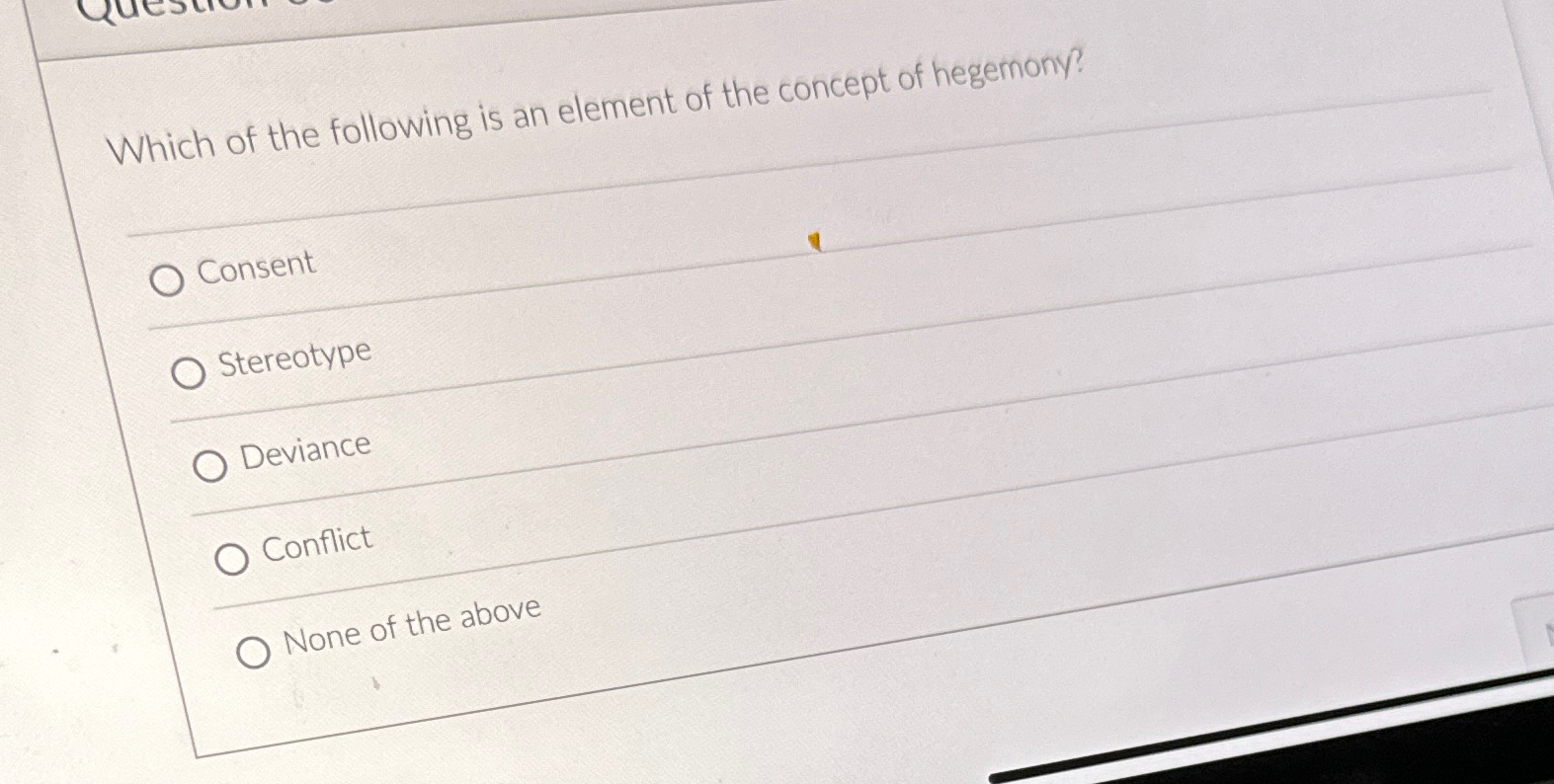 Solved Which of the following is an element of the concept | Chegg.com