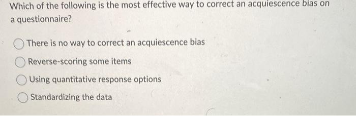 Solved Which of the following is the most effective way to | Chegg.com