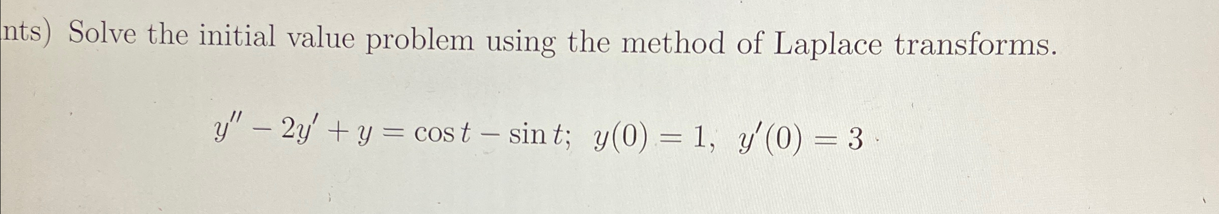 Solved Solve the initial value problem using the method of | Chegg.com