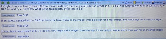 Solved Timer Course Contents... Ch.22 GEOMETRIC OPTICS AND | Chegg.com