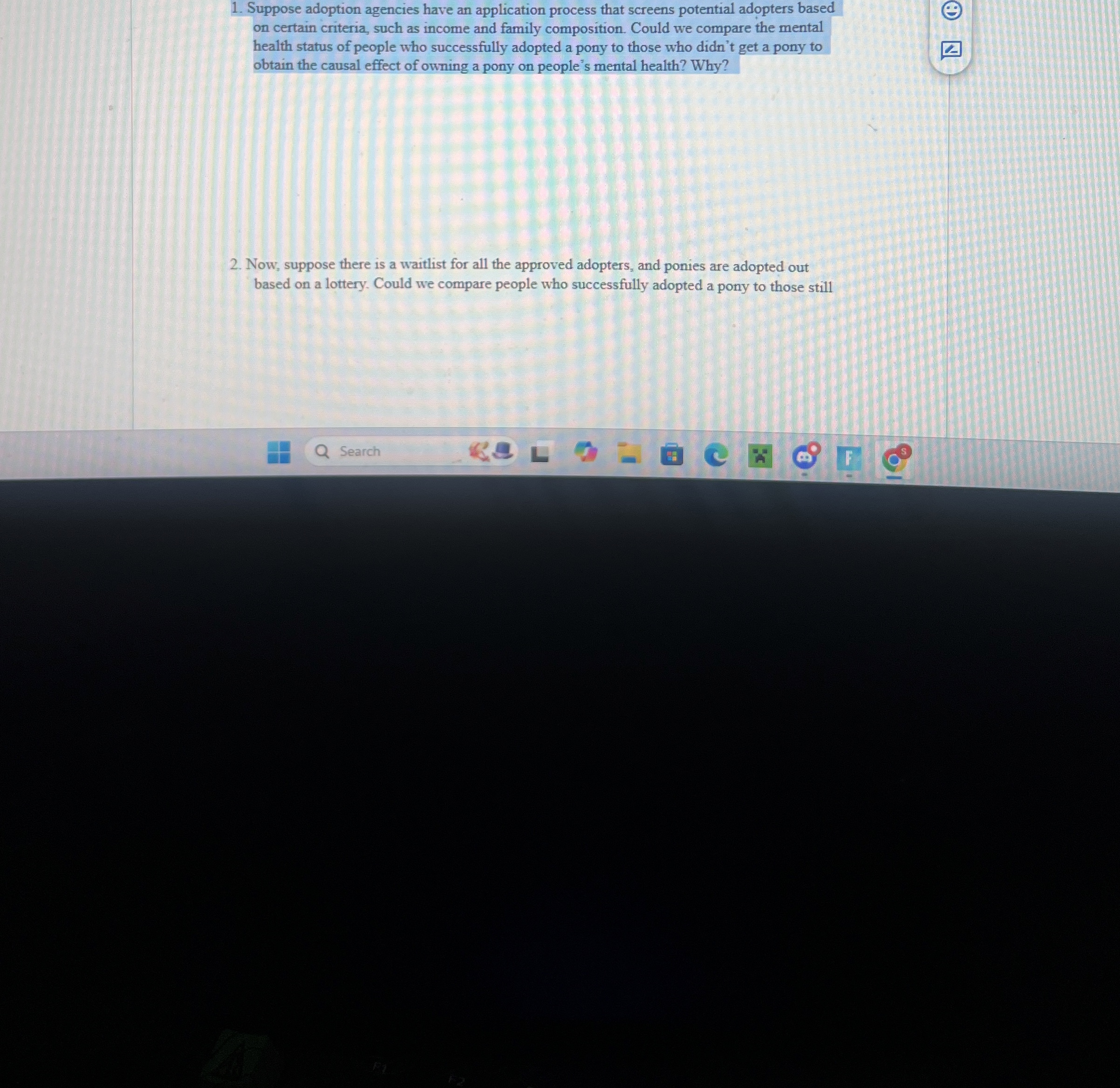 Solved Suppose adoption agencies have an application process | Chegg.com