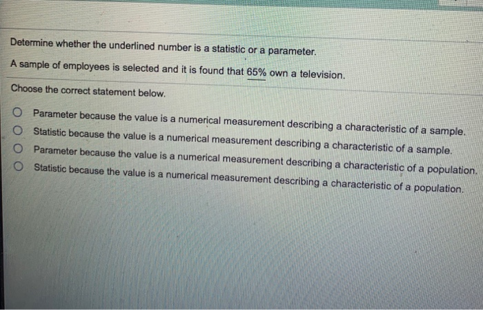 Solved Determine whether the underlined number is a | Chegg.com