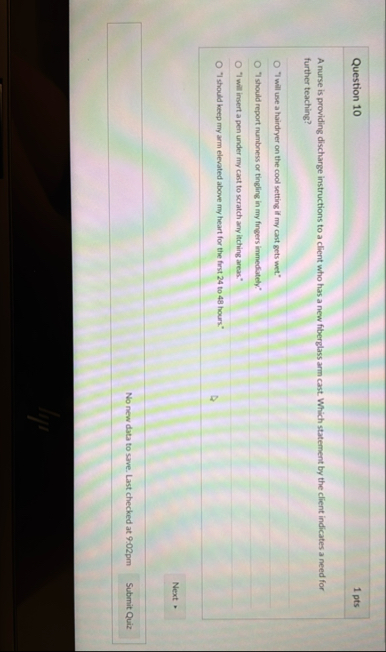 Solved Question 101 ﻿ptsA nurse is providing discharge | Chegg.com