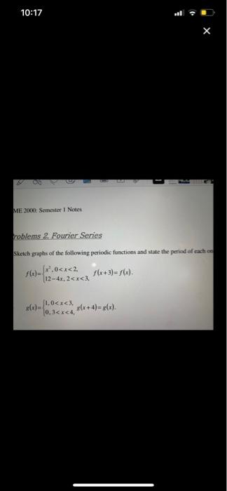 Solved Sketch graphs of the following periodic functions and | Chegg.com