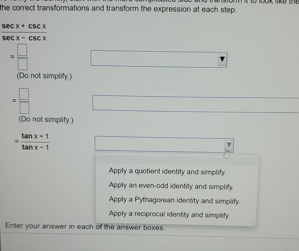 Solved Verify the identity. sec X + CSC X tan x + 1 sec X - | Chegg.com