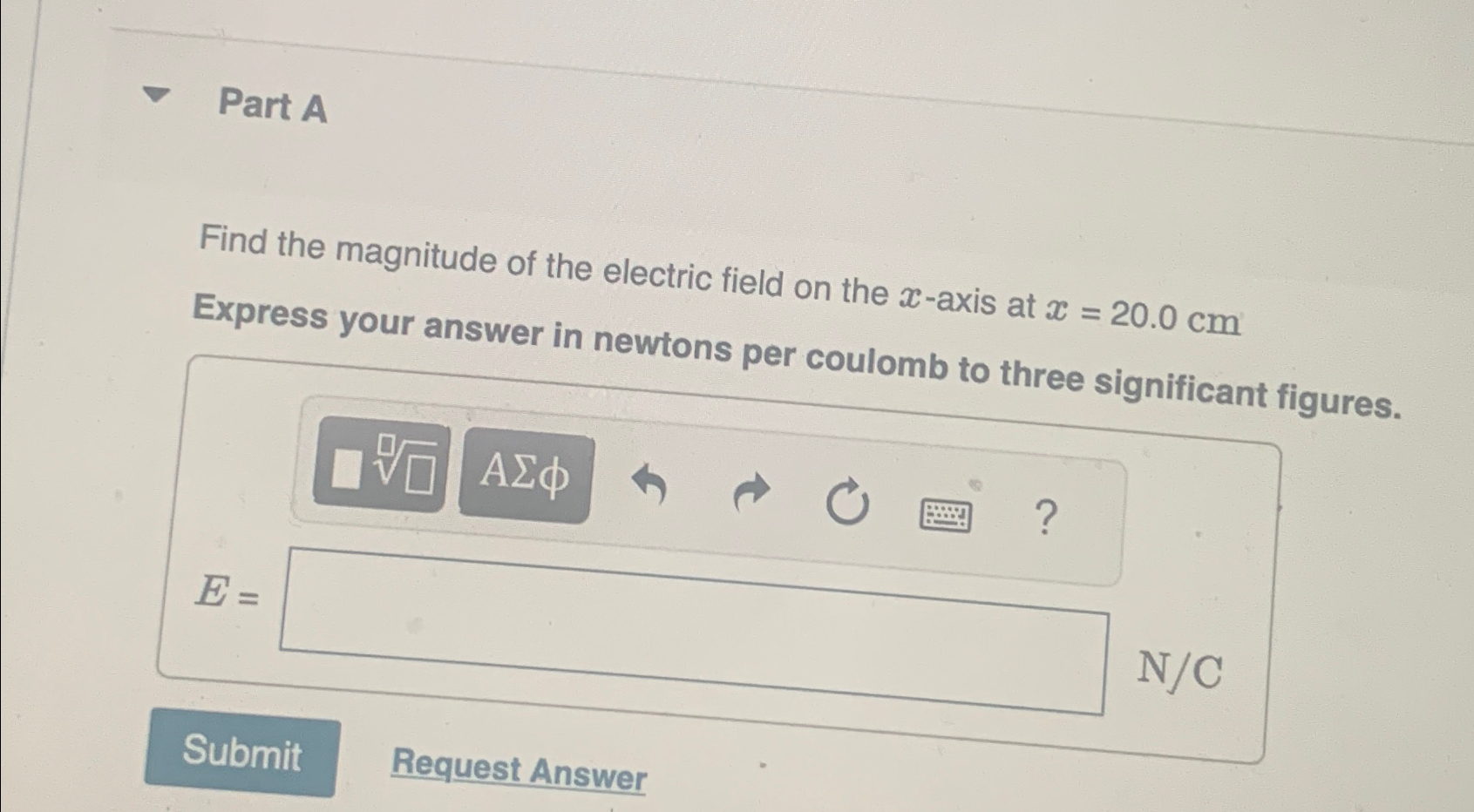 Part AFind the magnitude of the electric field on the | Chegg.com Part AFind the magnitude of the electric field on the | Chegg.com