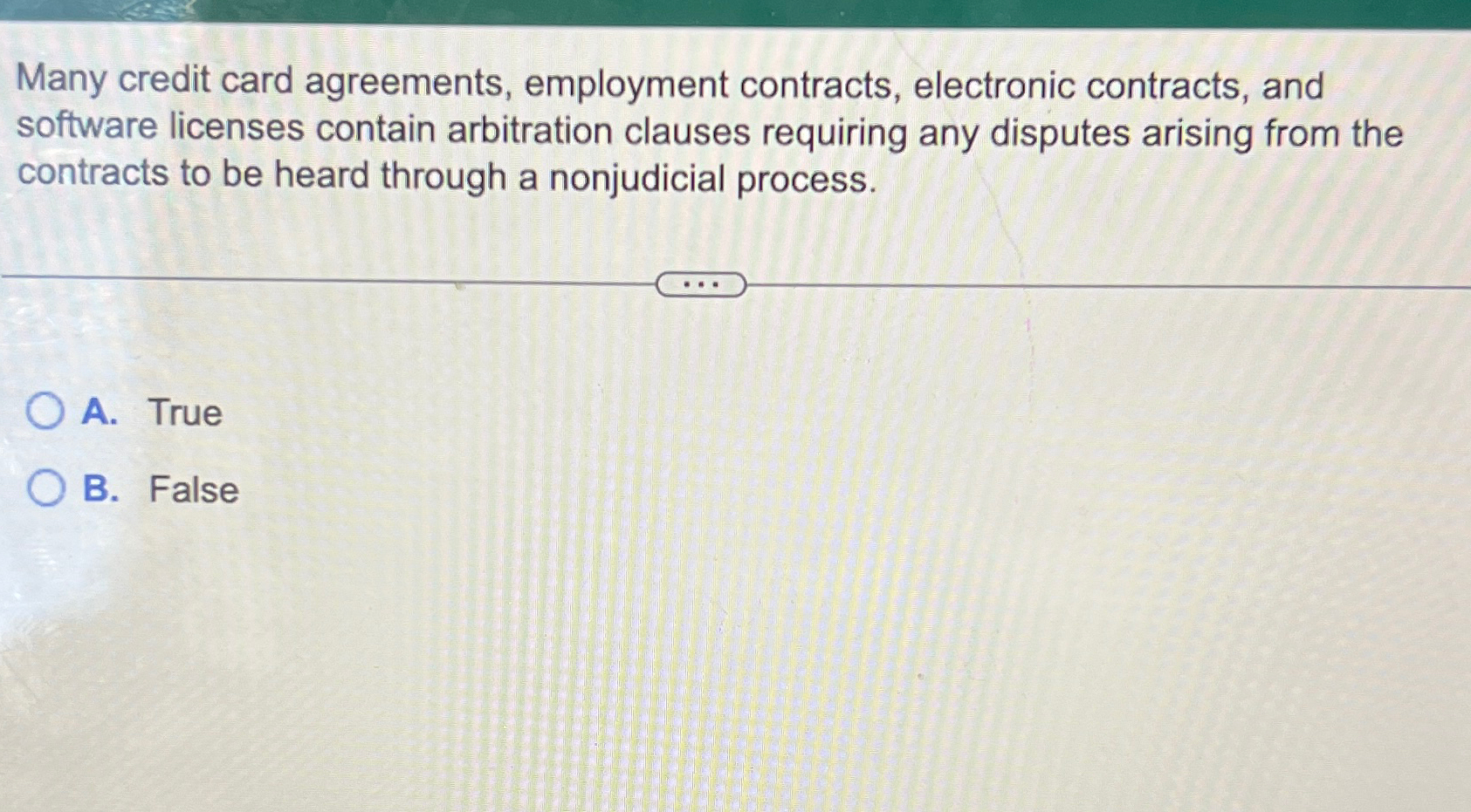 Solved Many credit card agreements, employment contracts, | Chegg.com