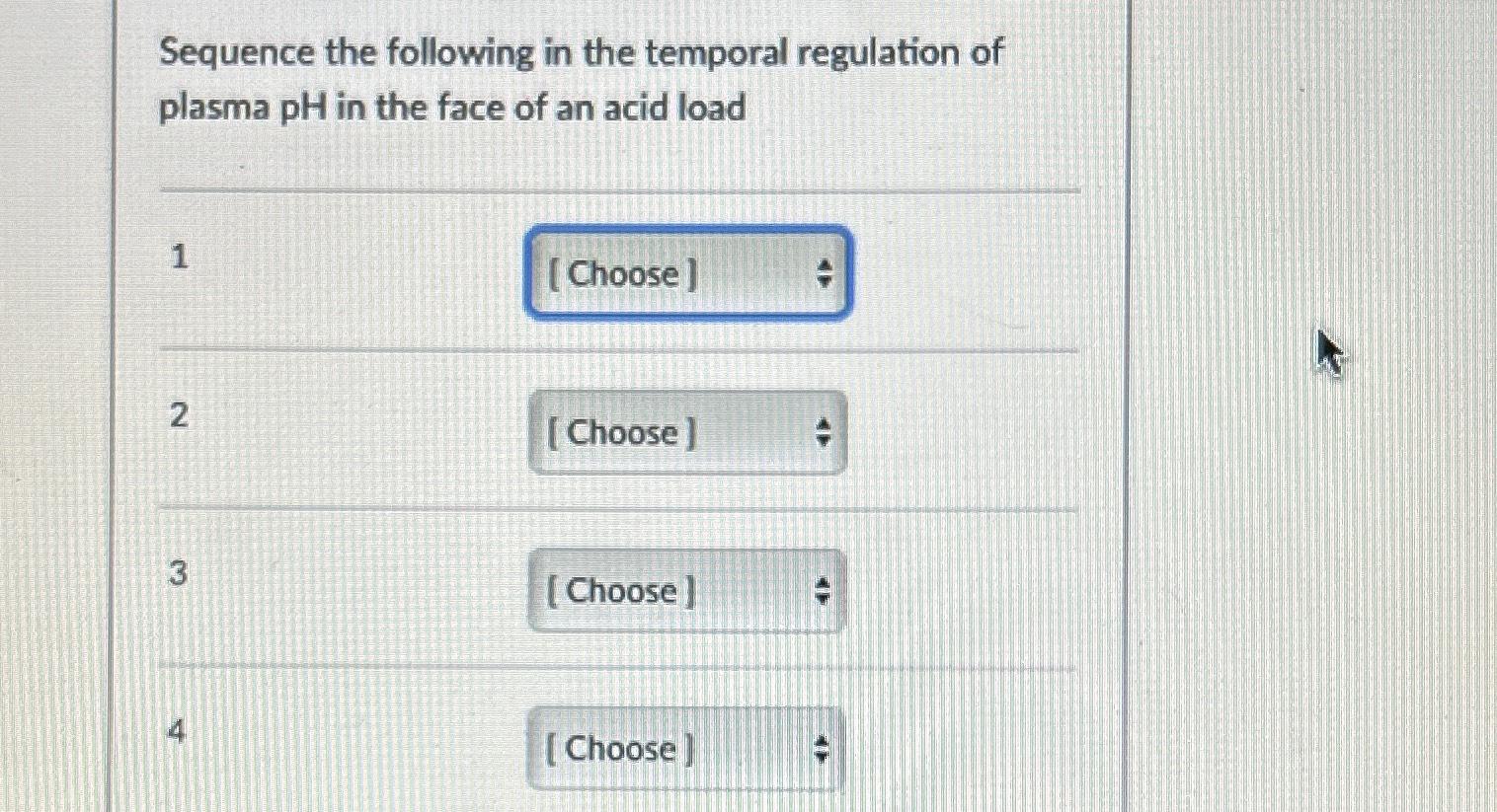 Solved Sequence the following in the temporal regulation of | Chegg.com
