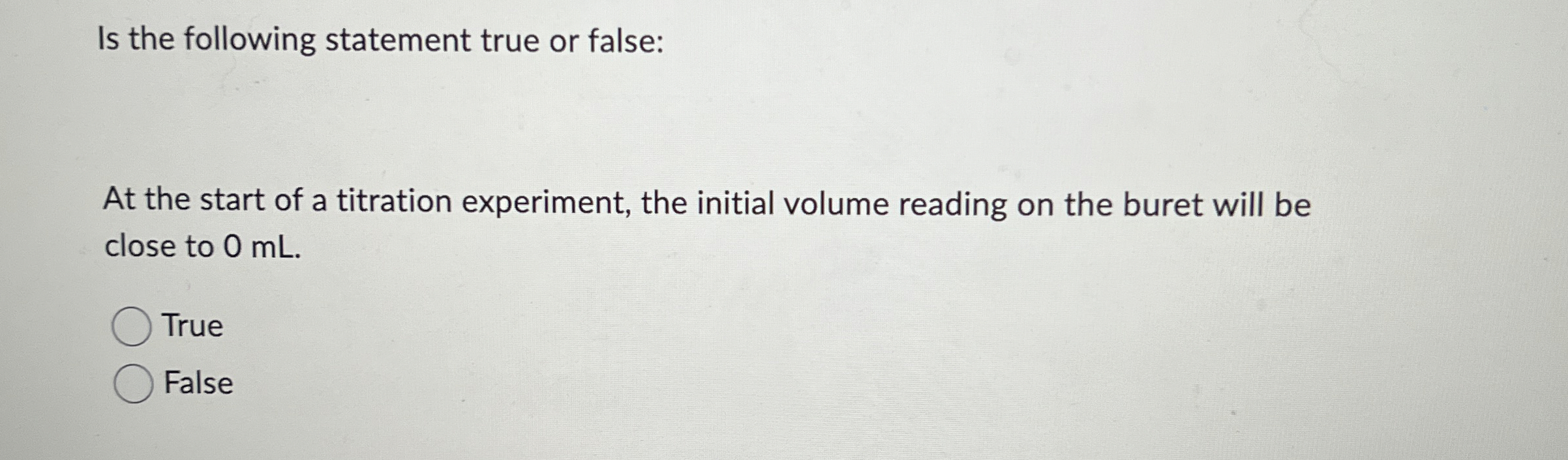 Solved Is the following statement true or false:At the start | Chegg.com