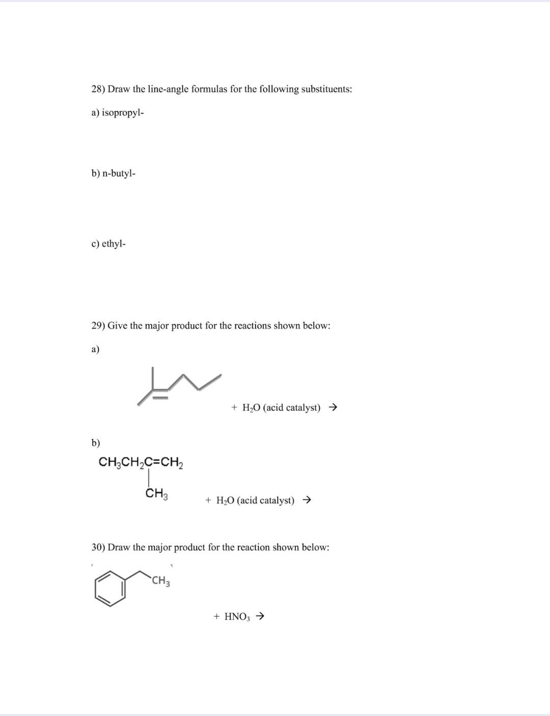 Solved 28) Draw the line-angle formulas for the following | Chegg.com
