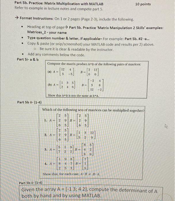 Solved Refer to example in lecture notes and compete part 5. | Chegg.com