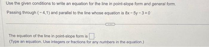 Solved Use the given conditions to write an equation for the | Chegg.com