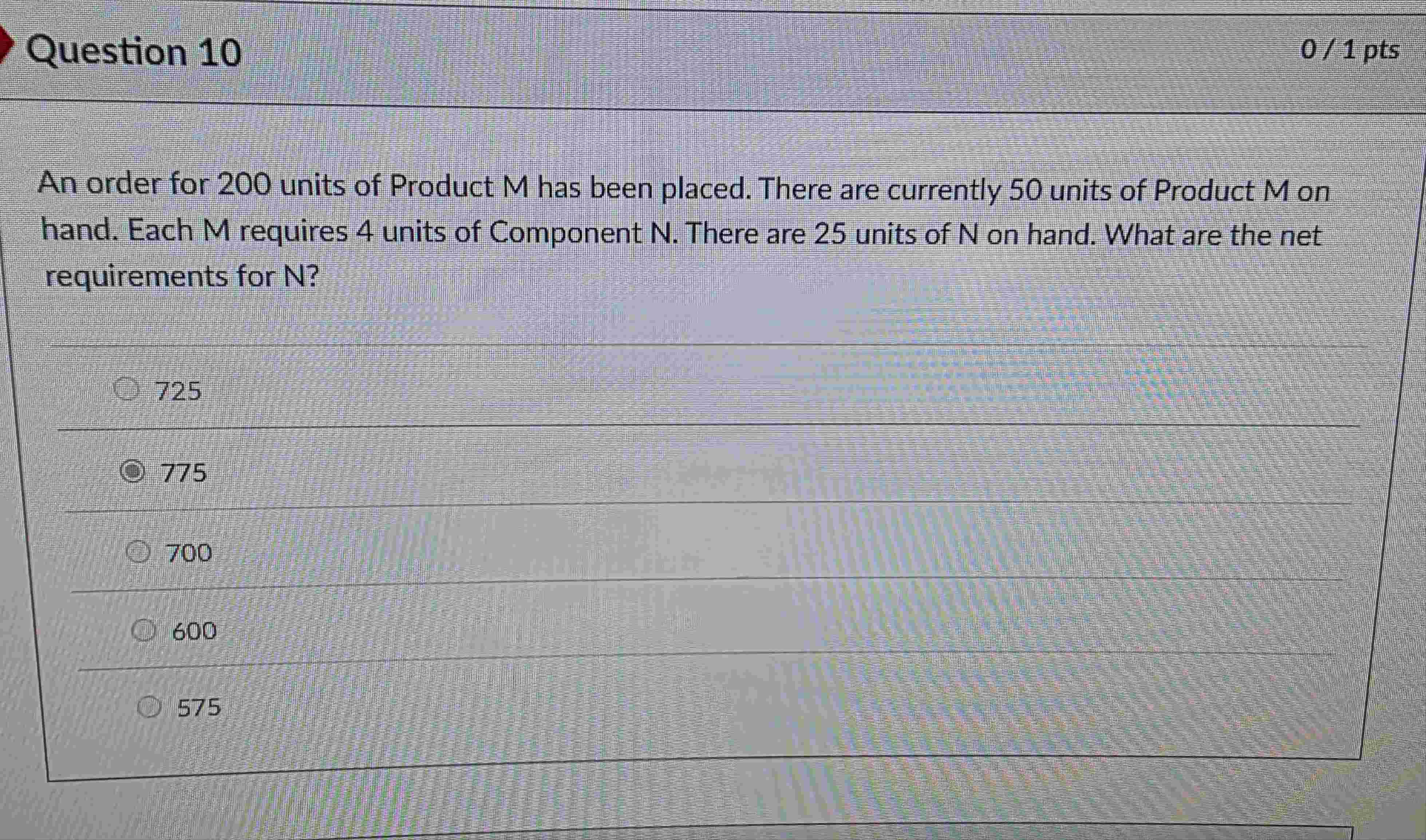 Solved An ﻿order for 200 ﻿units of ﻿Product M ﻿has been | Chegg.com