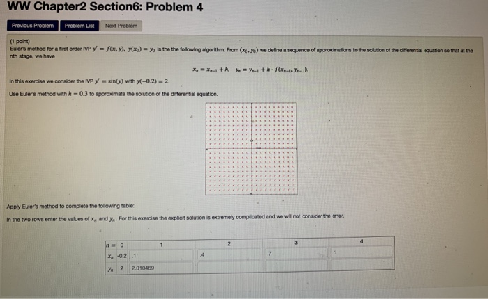 Solved WW Chapter2 Section 6: Problem 4 Previous Problem | Chegg.com