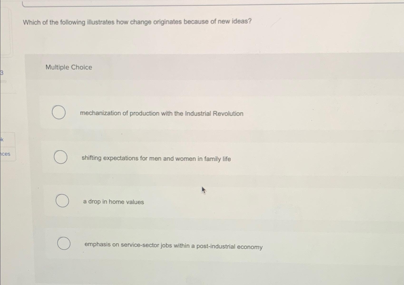 Solved Which of the following illustrates how change | Chegg.com