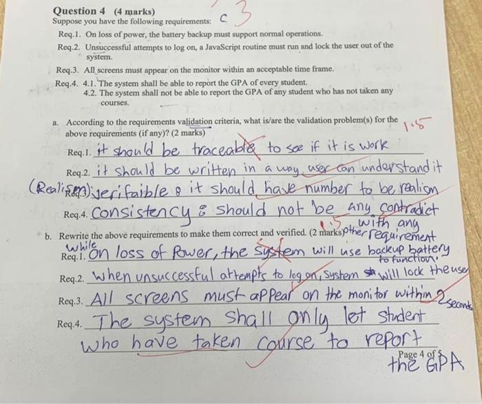 Solved Question 4 (4 marks) Suppose you have the following | Chegg.com