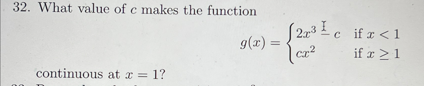 Solved What value of c ﻿makes the | Chegg.com