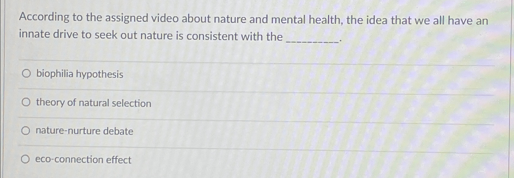 Solved The idea that we all have an innate drive to seek out | Chegg.com