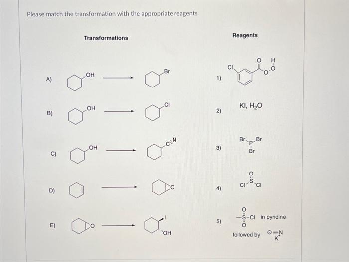 Solved Please match the transformation with the appropriate | Chegg.com