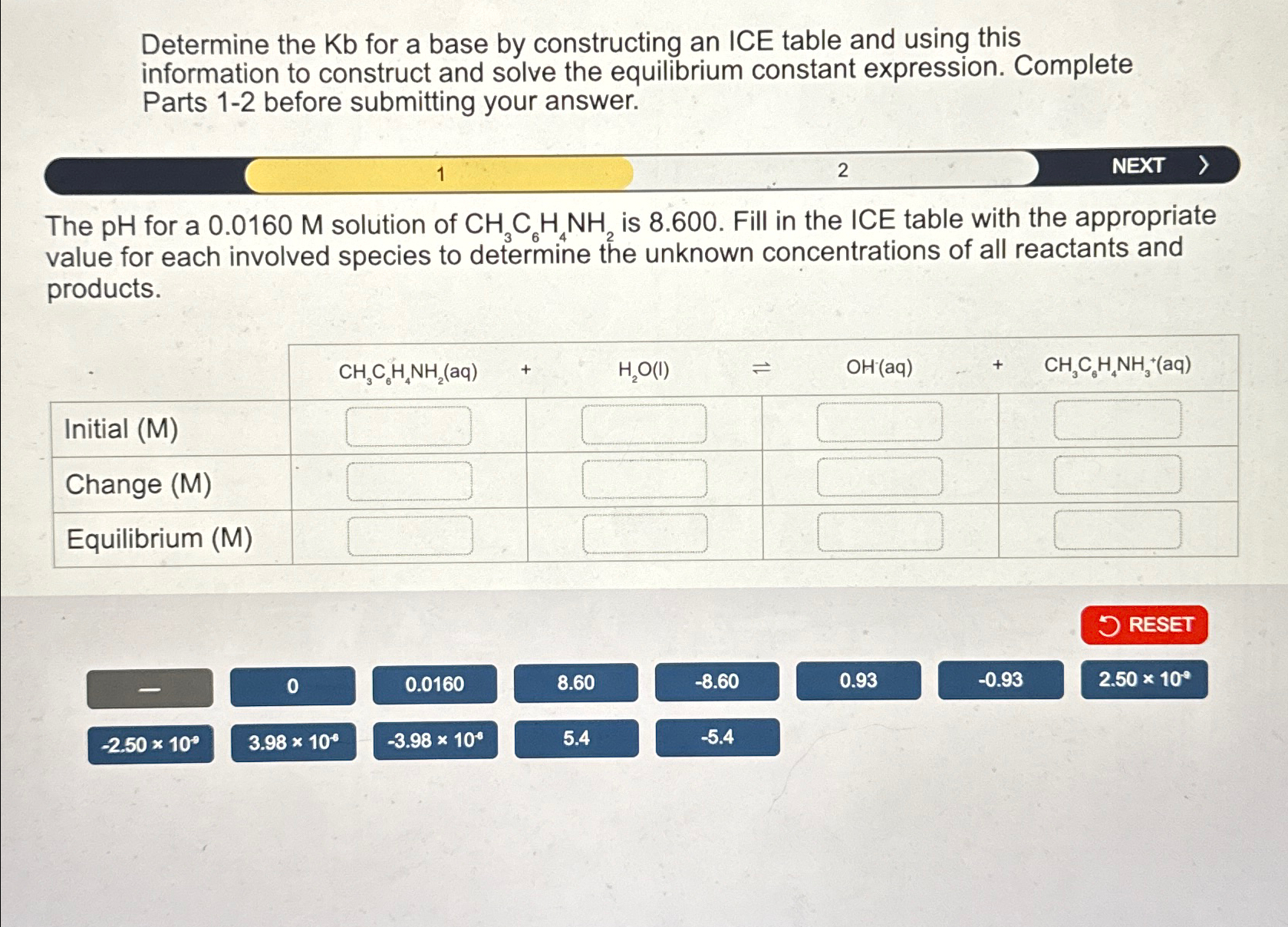 Solved Determine the Kb ﻿for a base by constructing an ICE | Chegg.com