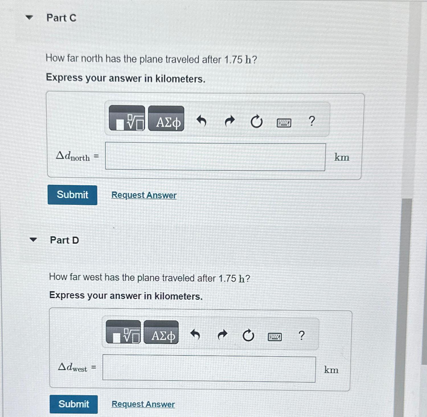 Solved An airplane is traveling 815kmh ﻿in a direction 24.5° | Chegg.com