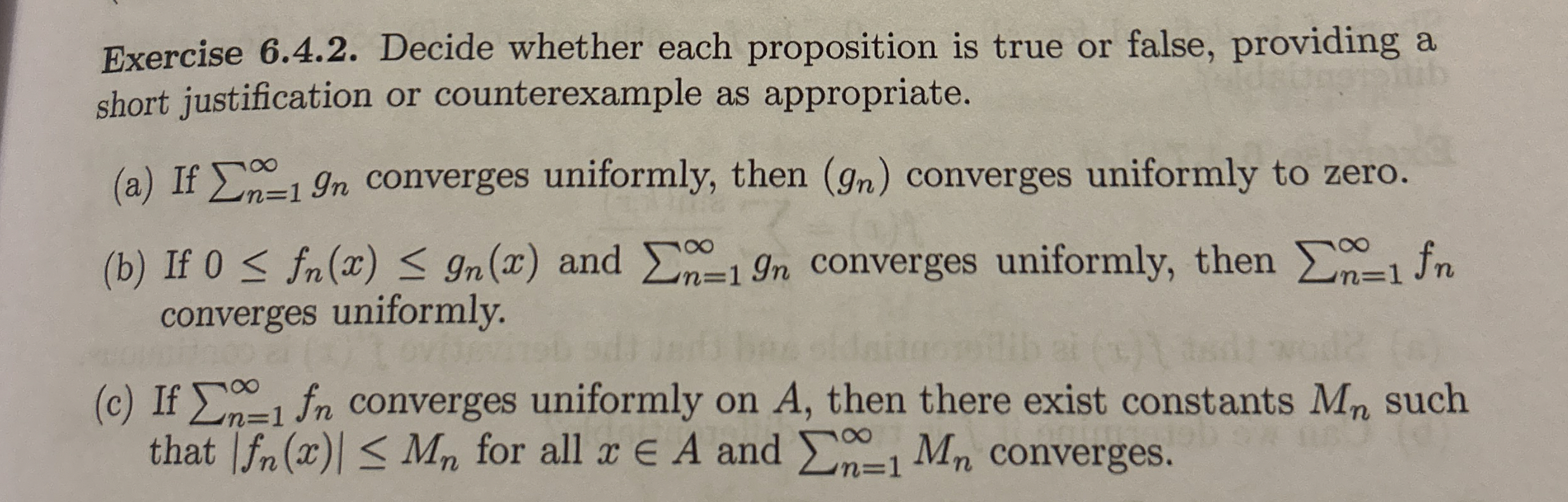 Solved Exercise 6.4.2. ﻿Decide whether each proposition is | Chegg.com