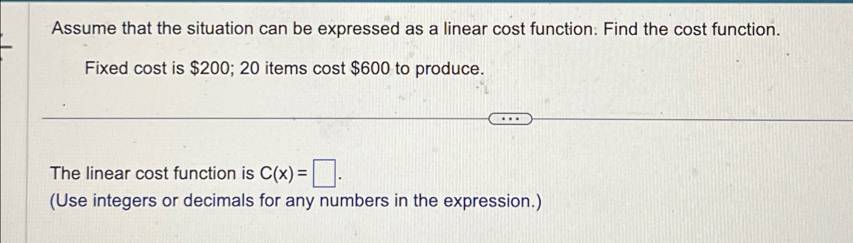 Solved Assume that the situation can be expressed as a | Chegg.com