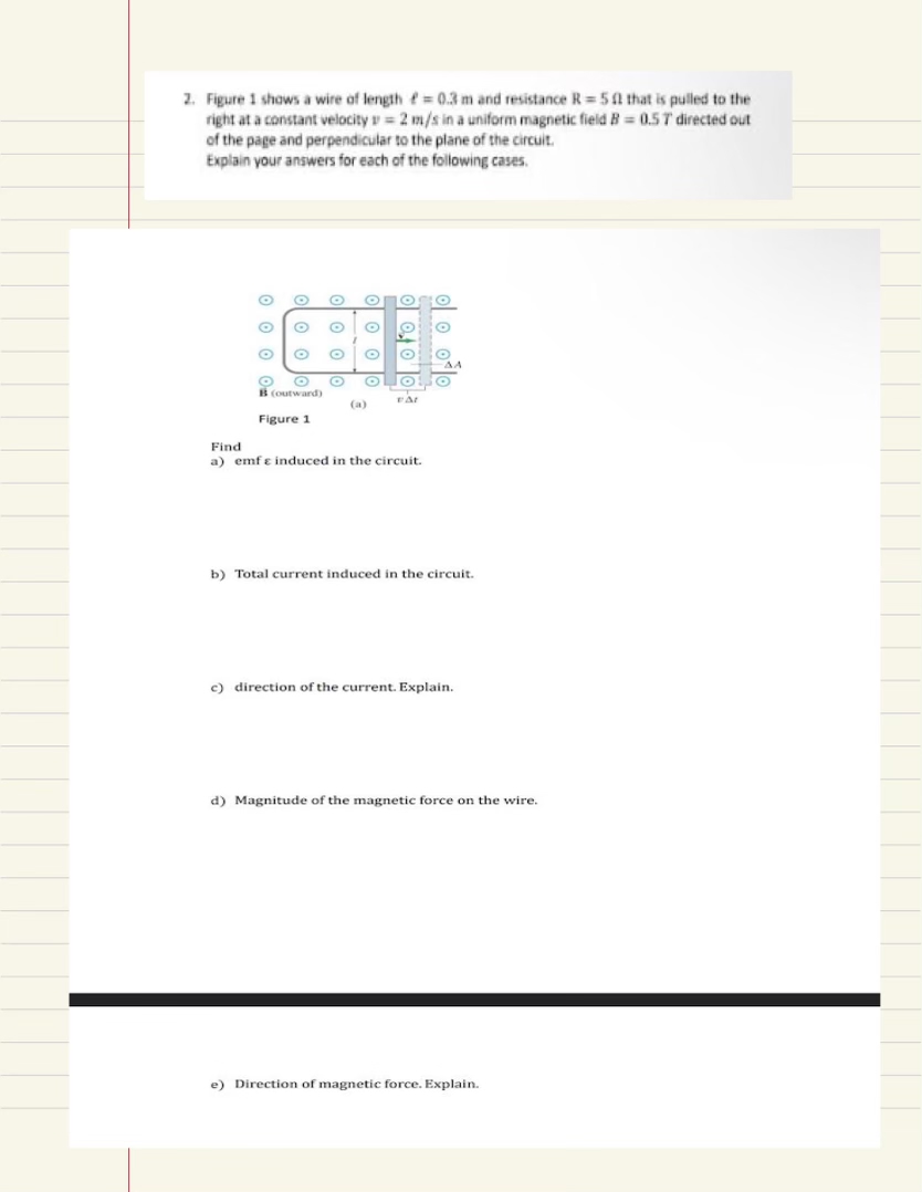 Solved Figure 1 ﻿shows a wire of length l=0.3m ﻿and | Chegg.com