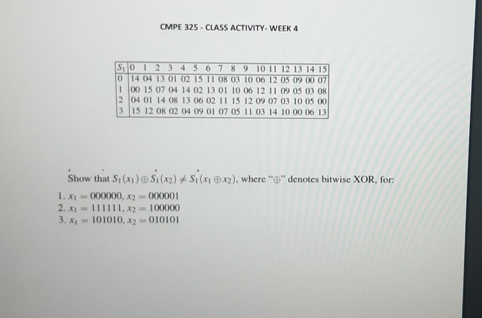 Solved CMPE 325 - CLASS ACTIVITY- WEEK 4 Show that | Chegg.com