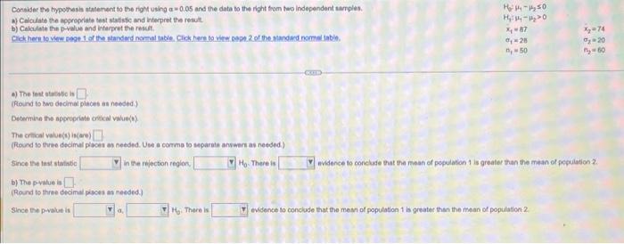 Solved The accompanying table contrins two samples that were | Chegg.com