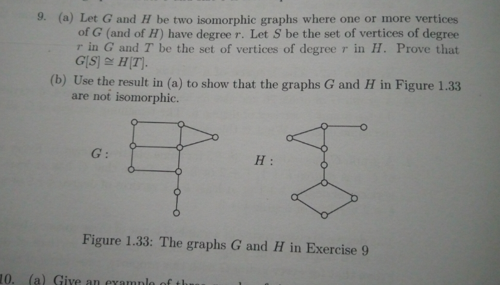 Solved (a) Let G and H be two isomorphic graphs where one or | Chegg.com
