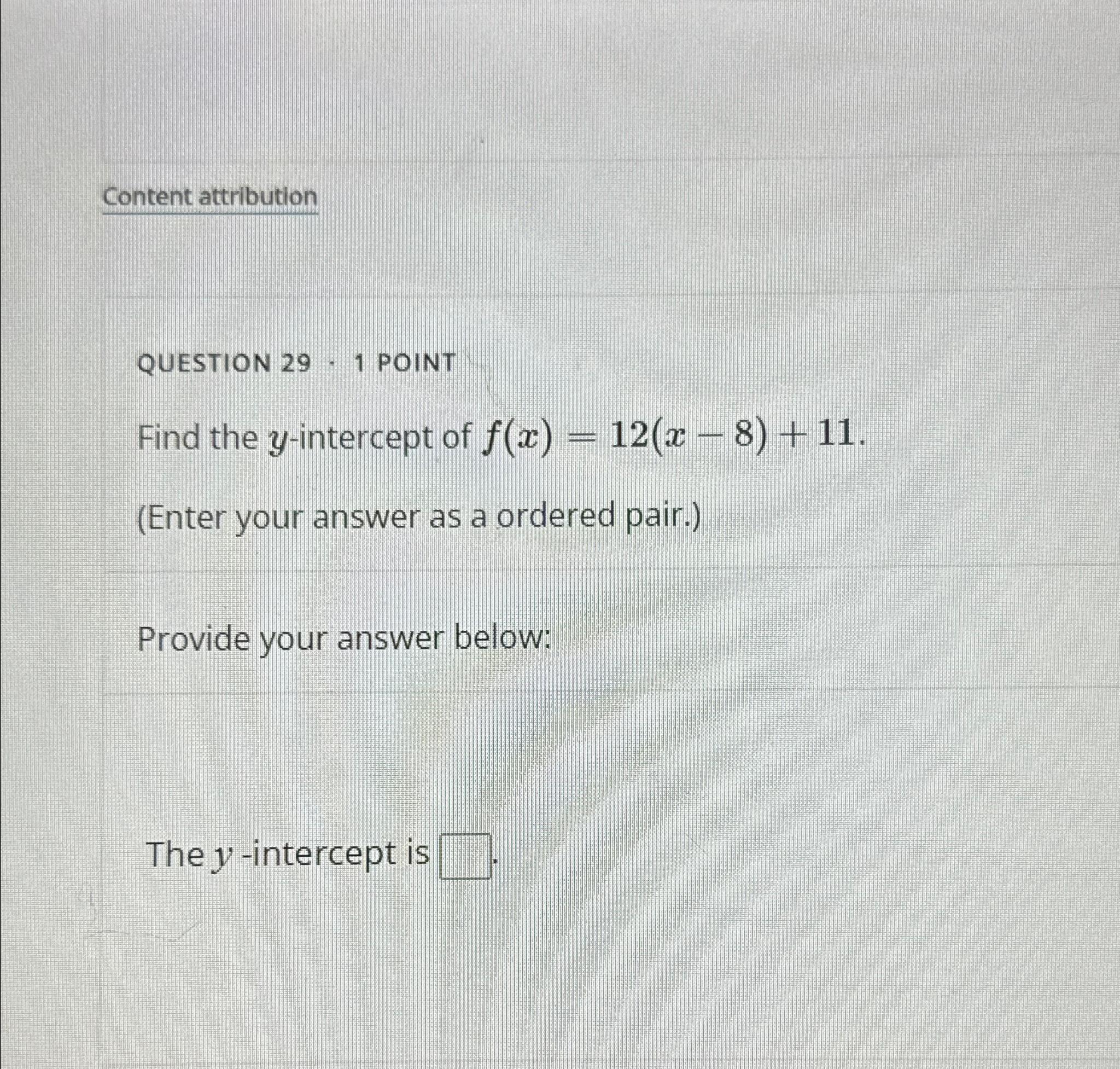 Solved Content attributionQUESTION 29 - 1 POINTFind the | Chegg.com Solved Content attributionQUESTION 29 - 1 POINTFind the | Chegg.com