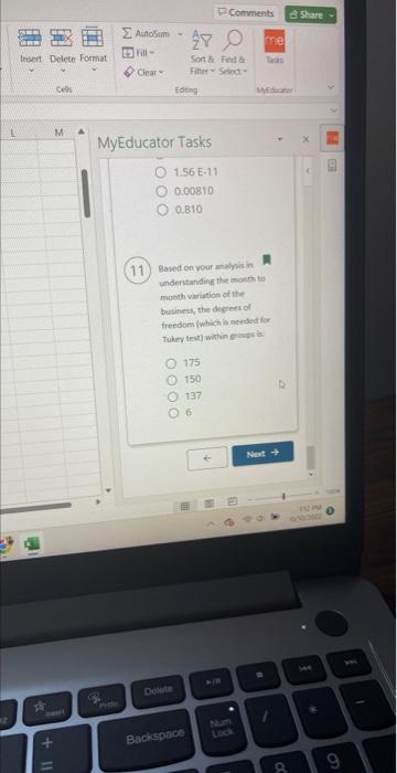 Solved 10) To better understand the monthto-month variation | Chegg.com