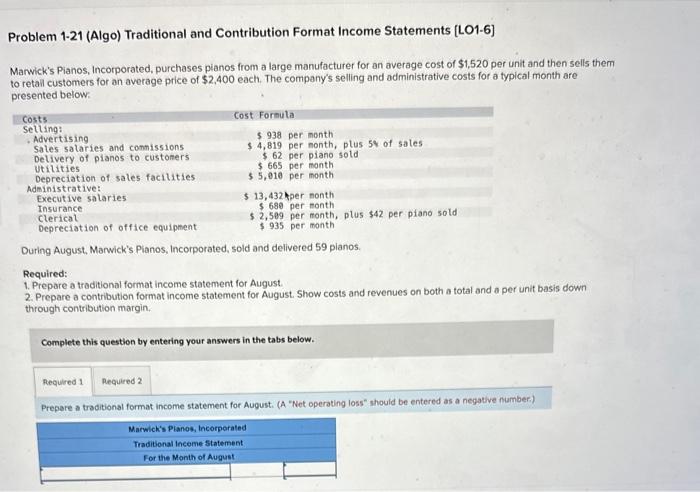 [Solved]: Problem 1-21 (Algo) Traditional and Contribution
