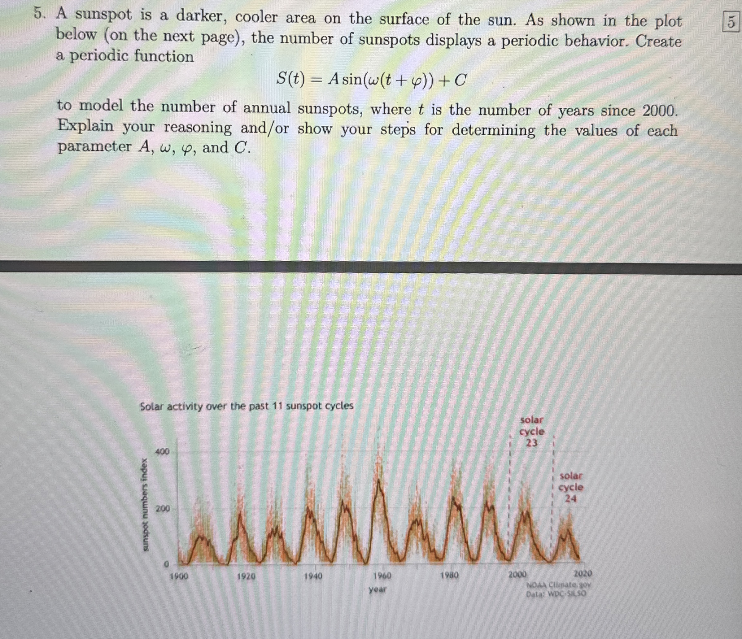 Solved A sunspot is a darker, cooler area on the surface of | Chegg.com