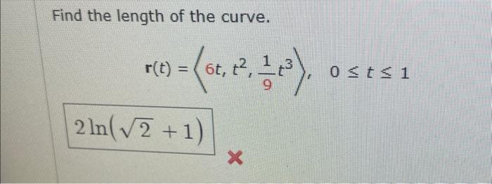 Solved Find the length of the curve. | Chegg.com