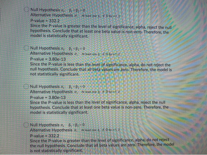 Solved The Statsmodels Ols Method Is Used On A Cars