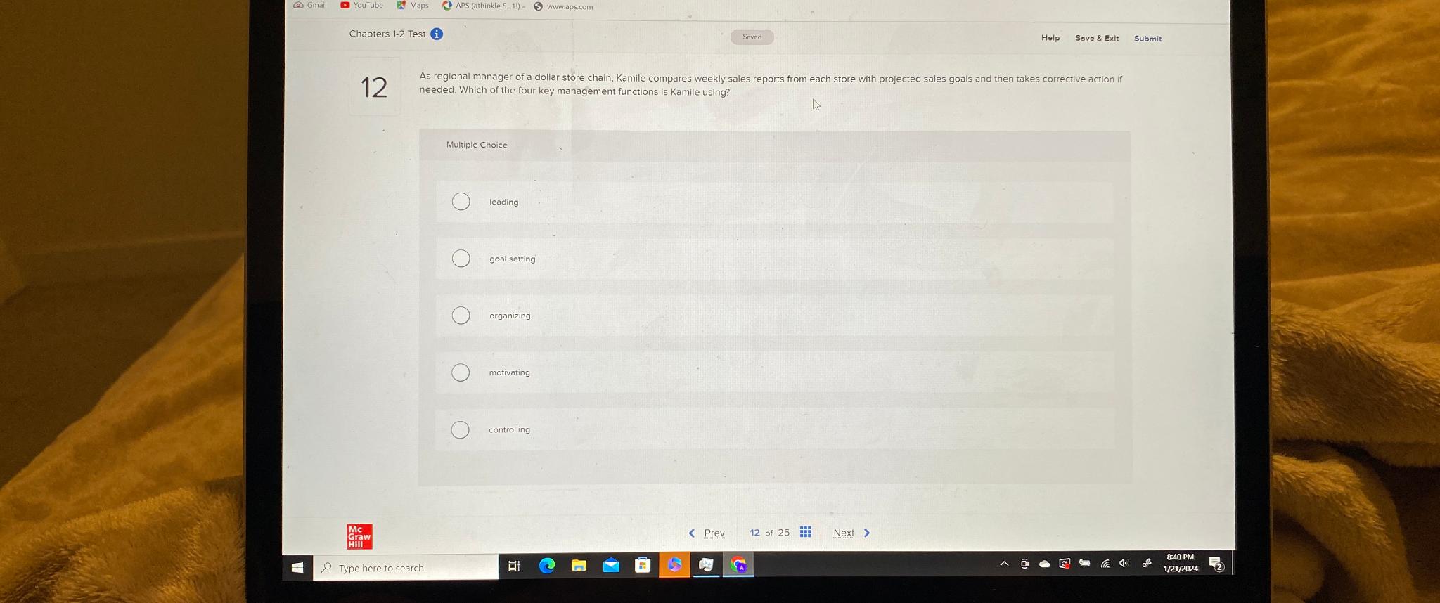 Solved Chapters 1 2 ﻿test Ihelp Sove And Exit Submit12as 