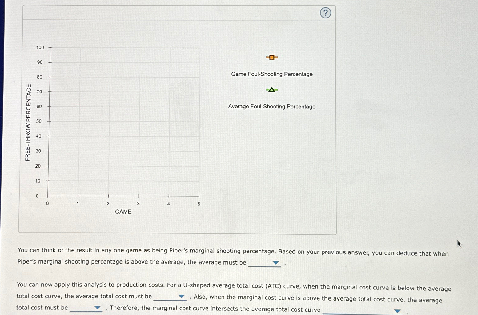 Solved Game Foul-Shooting PercentageAverage Foul-Shooting | Chegg.com