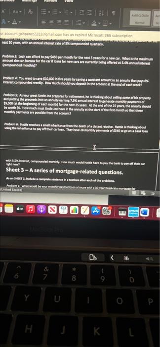 Solved problem 6 please use excel Problem 6: Hattie receives | Chegg.com