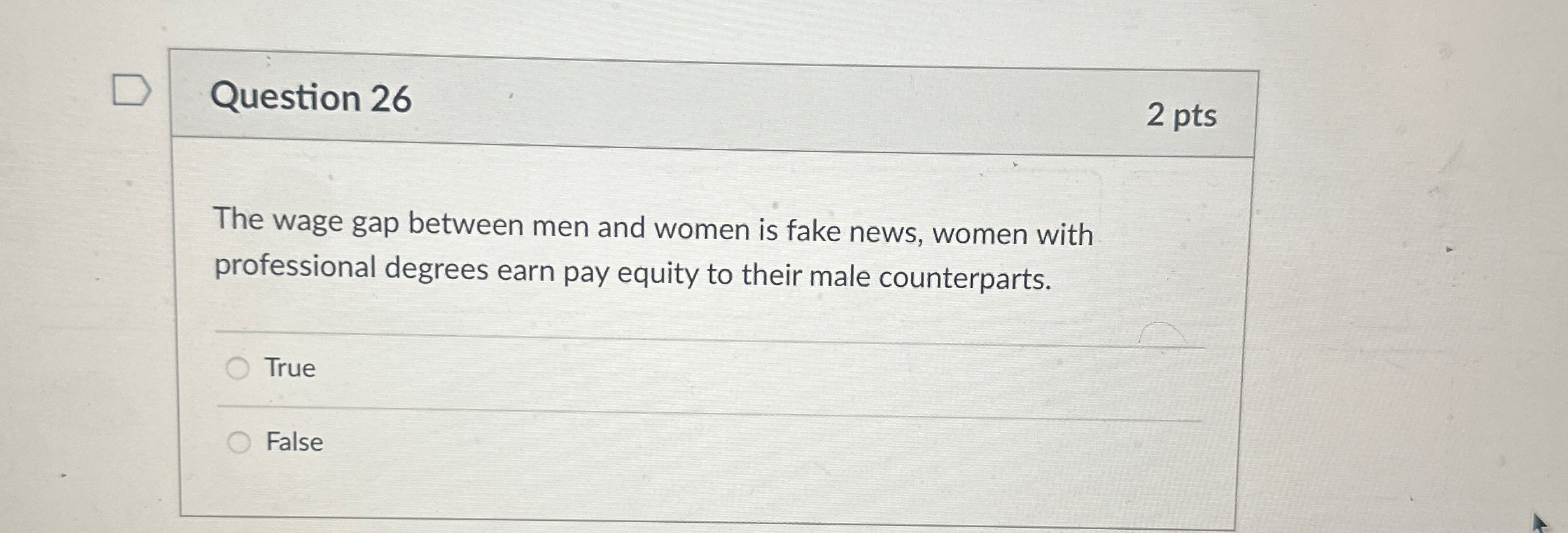 Solved Question 262 ﻿ptsThe wage gap between men and women | Chegg.com