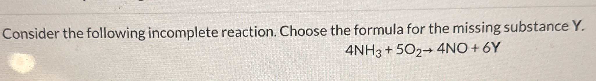 High Quality SOLUTION Consider the following incomplete reaction. Choose | Chegg.com