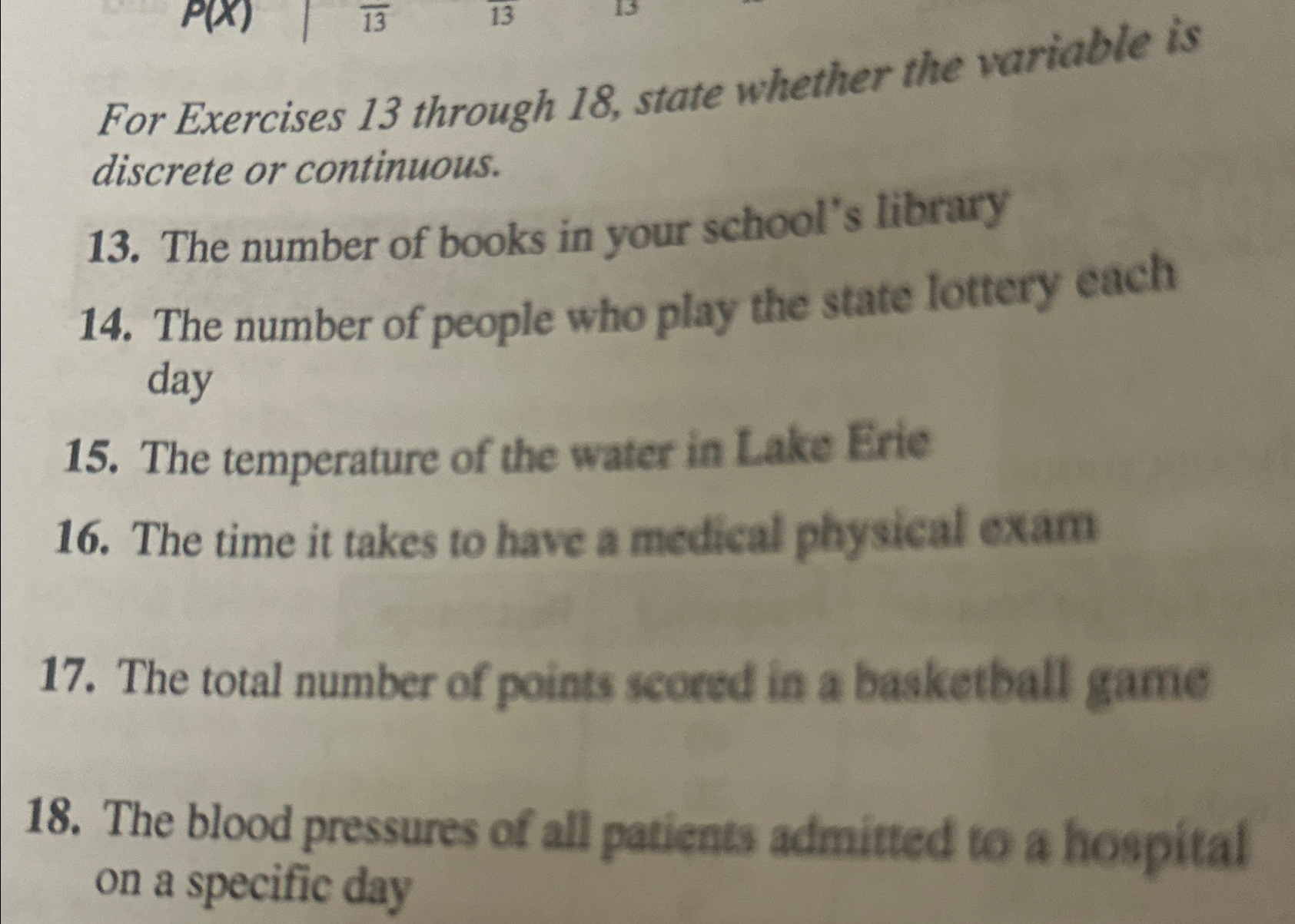 Solved For Exercises 13 ﻿through 18, ﻿state whether the | Chegg.com